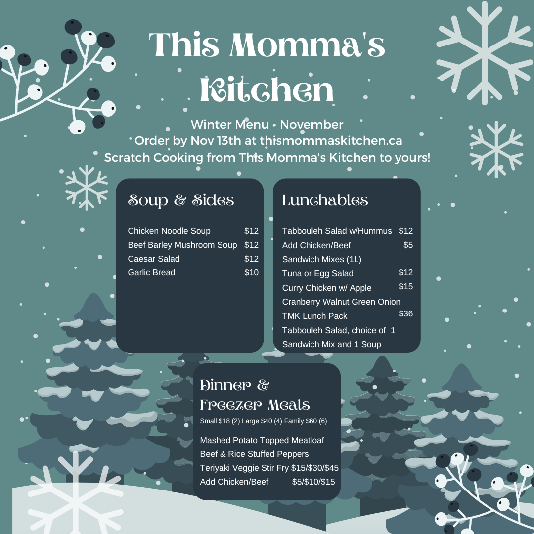 Previous Menus – This Momma's Kitchen